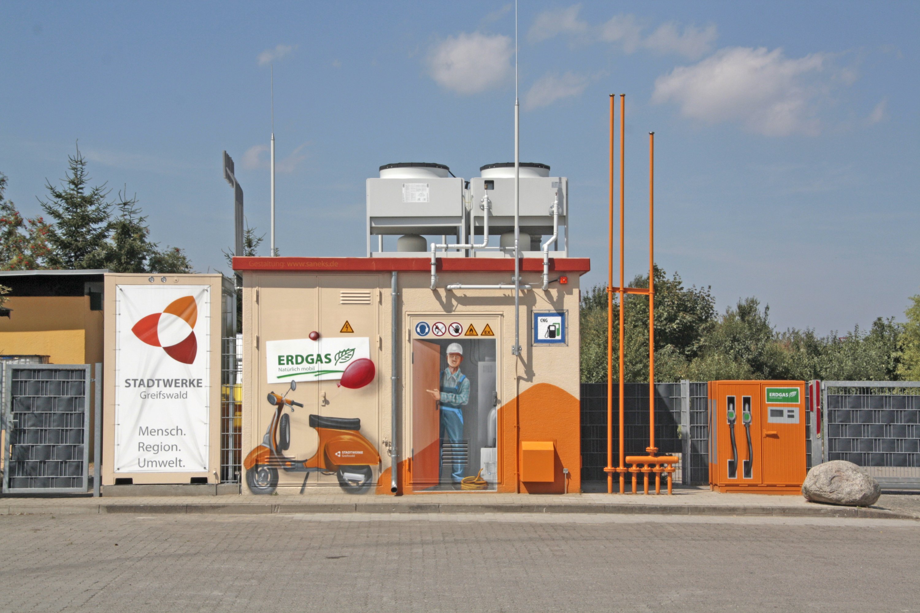 Englisch: Erdgastankstelle